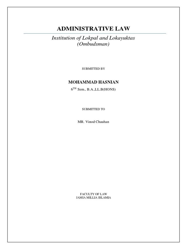 Administrative Law Project. | PDF | Government | Justice