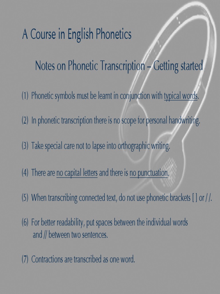 English Phonetics: Transcription Guide | PDF