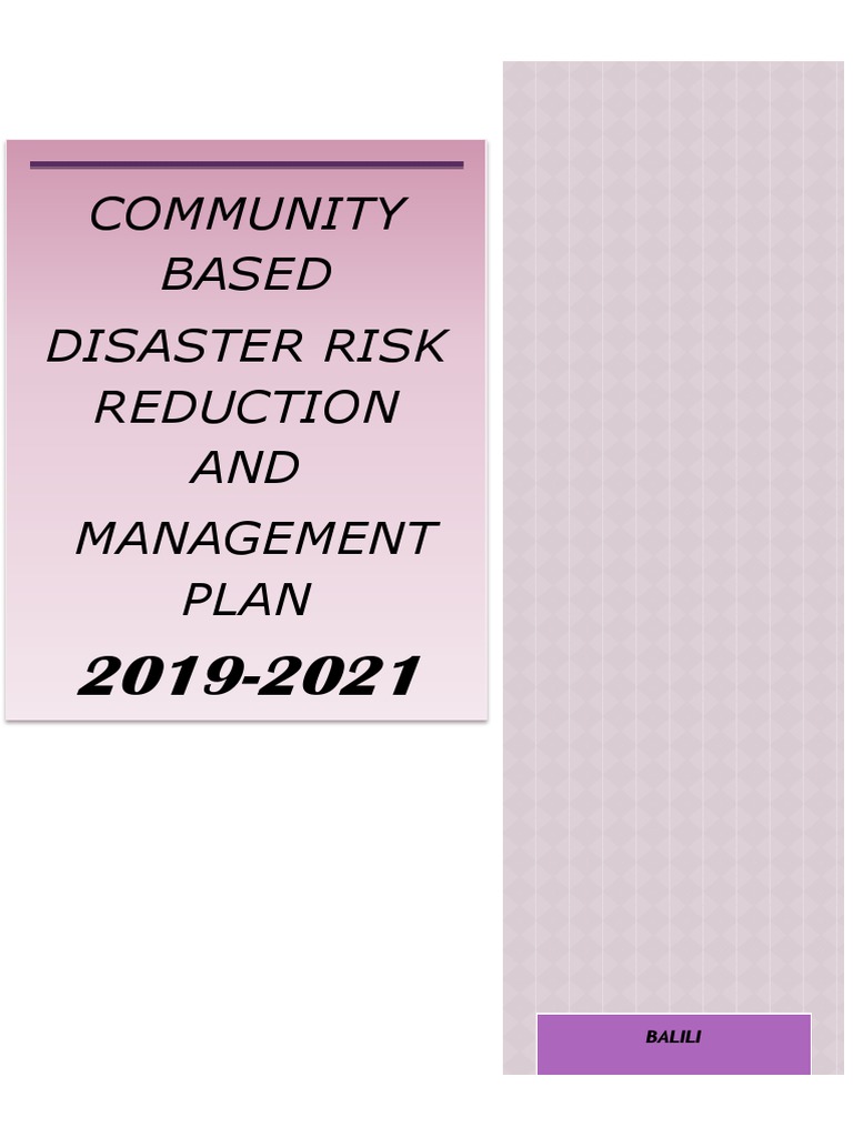 Community Based Disaster Risk Reduction AND Management Plan: Balili | PDF