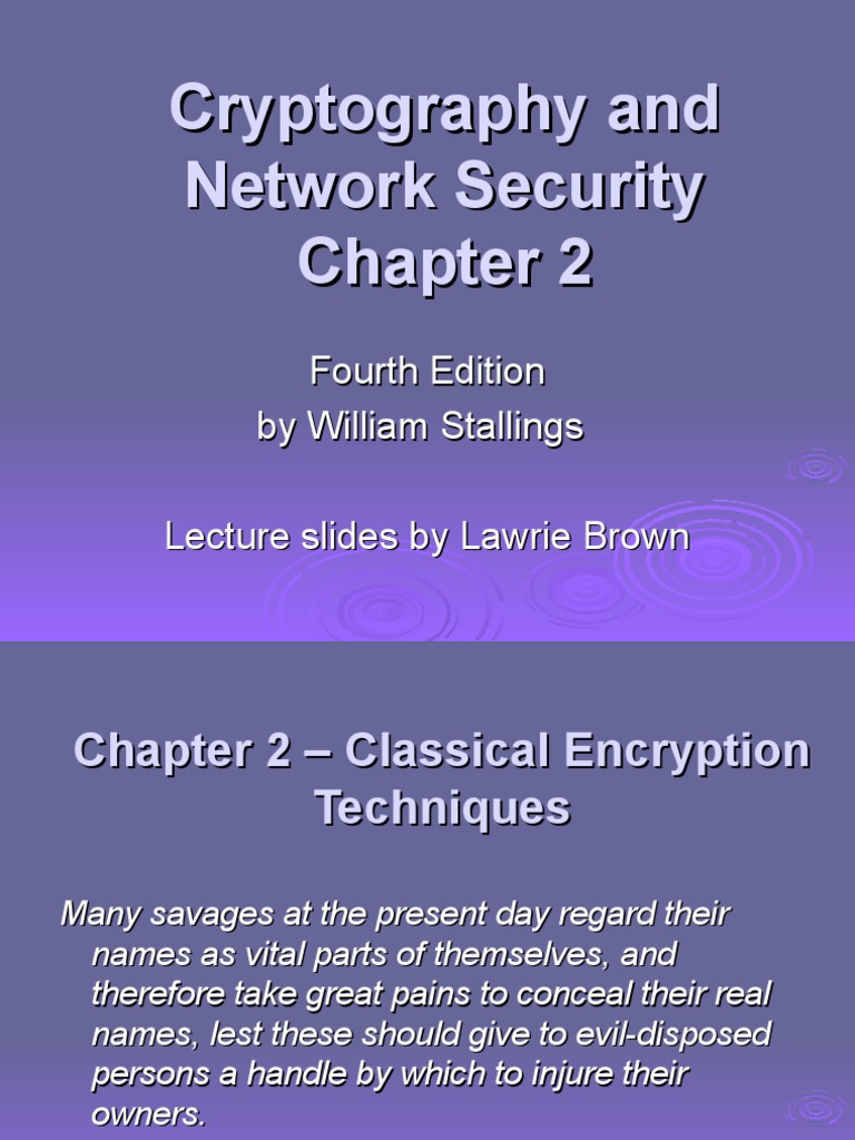 Cryptography and Network Security | PDF | Cryptography | Cryptanalysis