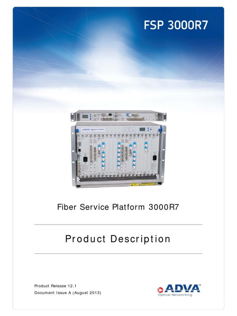 FSP3000R7 Product Manual | PDF | Wavelength Division Multiplexing ...