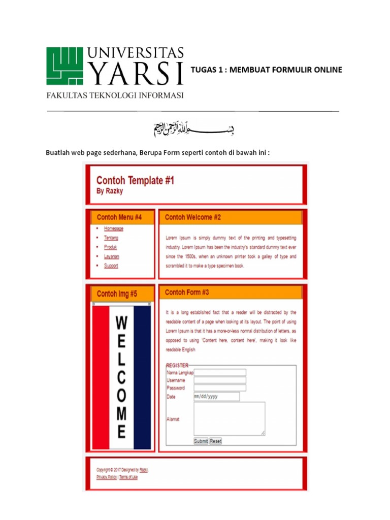 TUGAS 1 Pemrograman Web | PDF