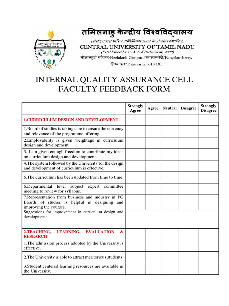 Faculty Feedback Students | Download Free PDF | Curriculum | Teachers