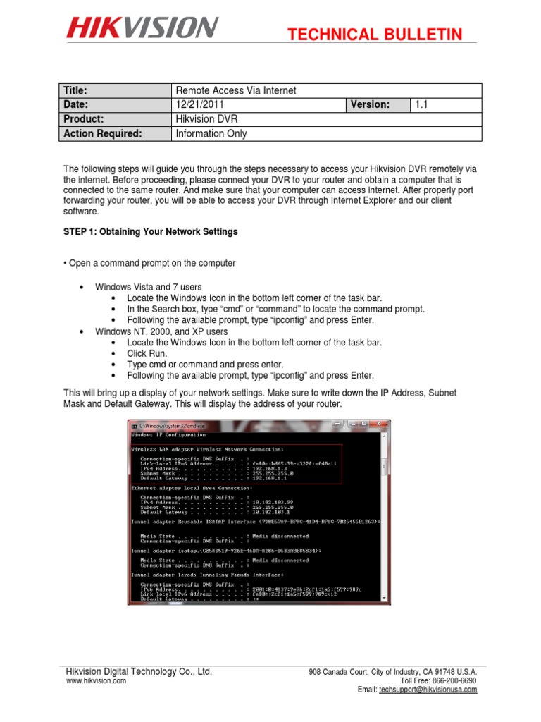 Hikvision DVR Remote Access Guide | PDF | Port (Computer Networking ...