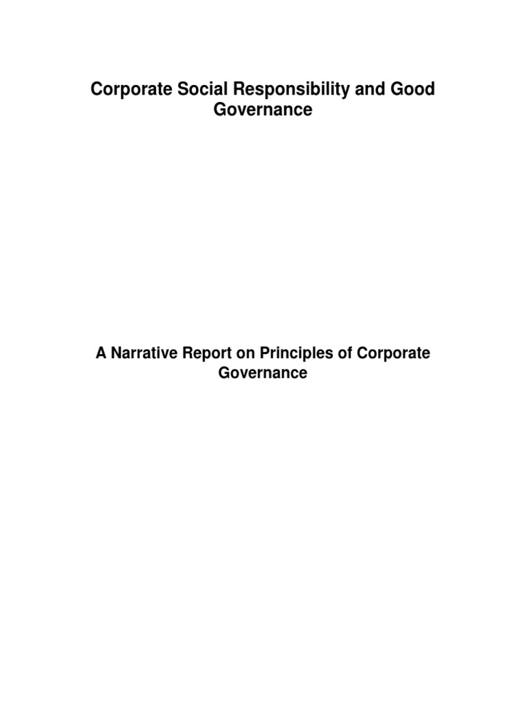 Principles of Good Governance | PDF | Corporate Governance | Governance