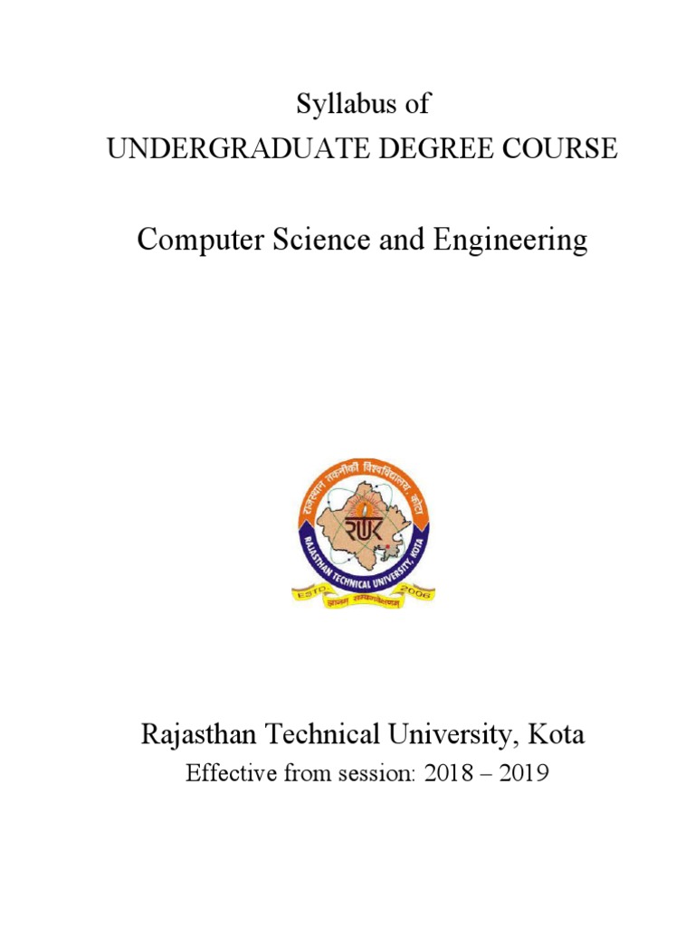 Computer Science and Engineering: Syllabus of Undergraduate Degree ...