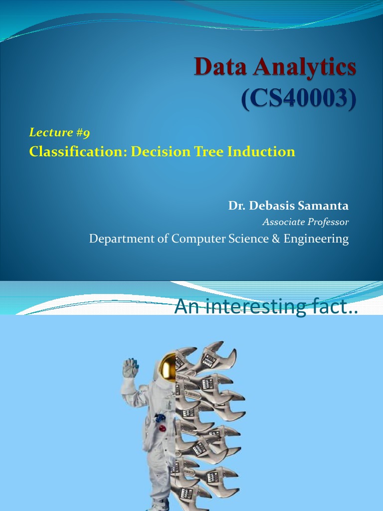 Classification Decision Tree Induction Lecture 9 Pdf Applied 6997