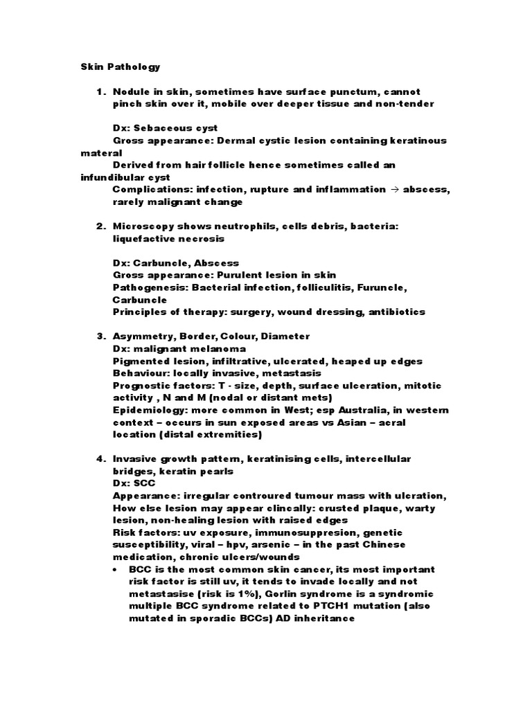 Comprehensive Guide to Skin Pathology | PDF | Neoplasms | Skin Cancer