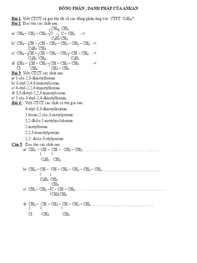 1.1 Đ NG Phân Danh Pháp Ankan | PDF
