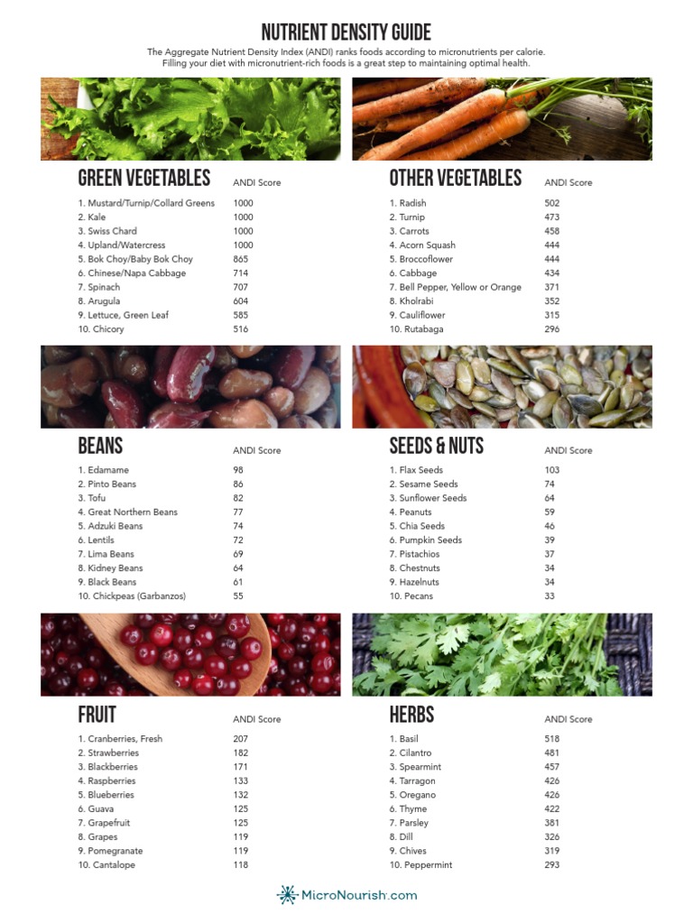 ANDI Chart | PDF | Bean | Turnip