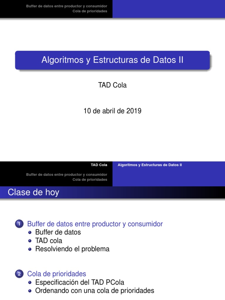 2019 05 Especificaciones Colas | PDF | Cola (tipo de datos abstractos ...
