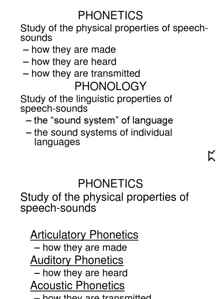 The Physical and Linguistic Properties of Speech Sounds | PDF ...