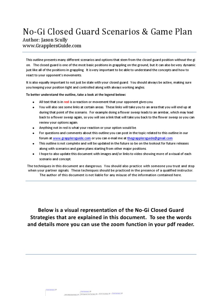 No-Gi Grappling Guard Tactics | PDF | Mixed Martial Arts Styles | Grappling