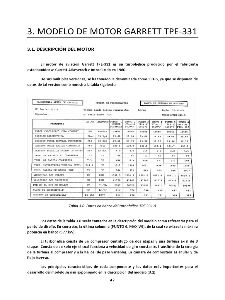 Modelo de Motor Garrett Tpe-331 | PDF | Boquilla | Combustión