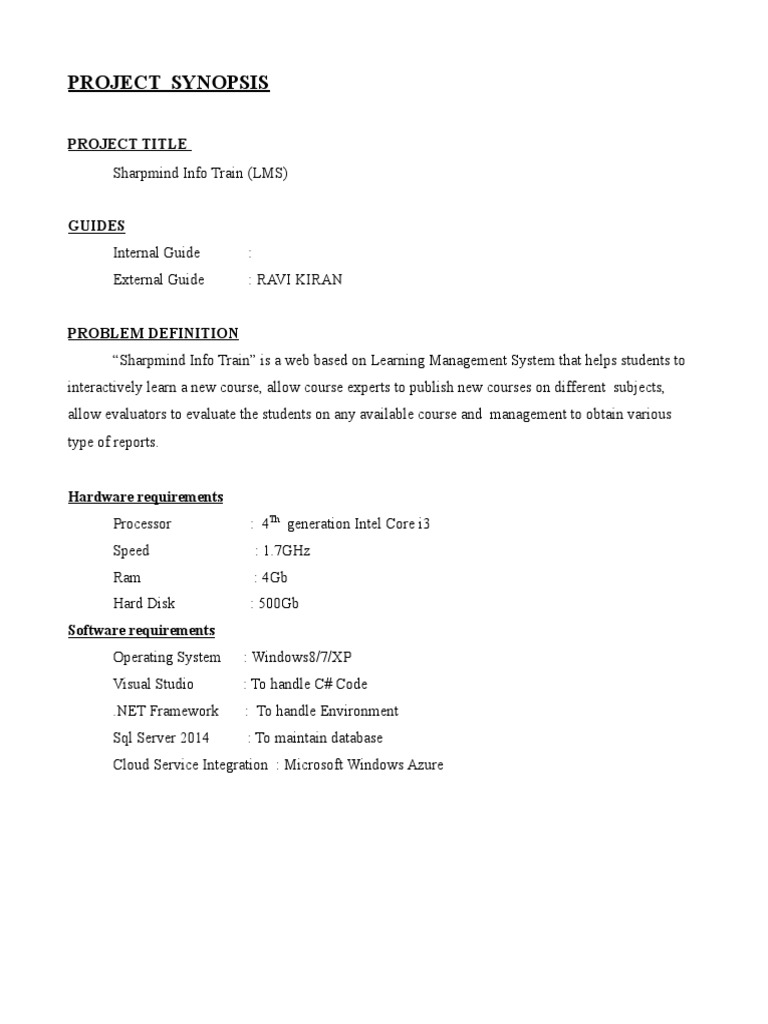Project Synopsis | PDF | Application Software | Internet Forum