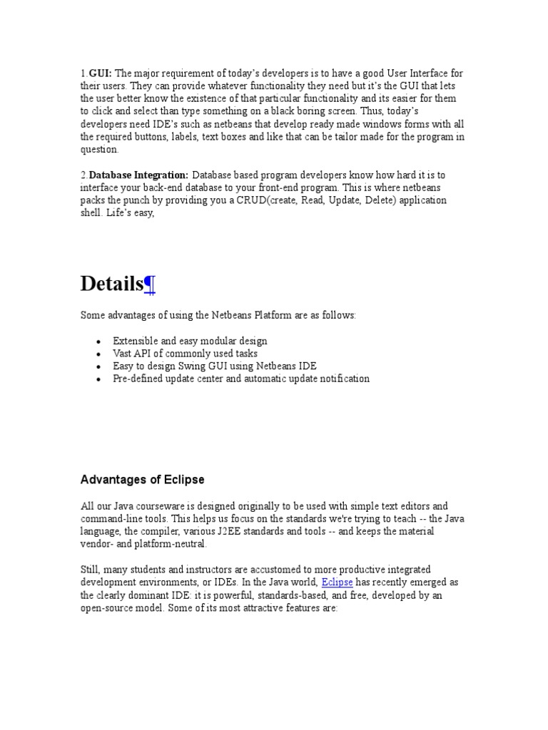 Advance Netbeans | PDF | Integrated Development Environment | Net Beans