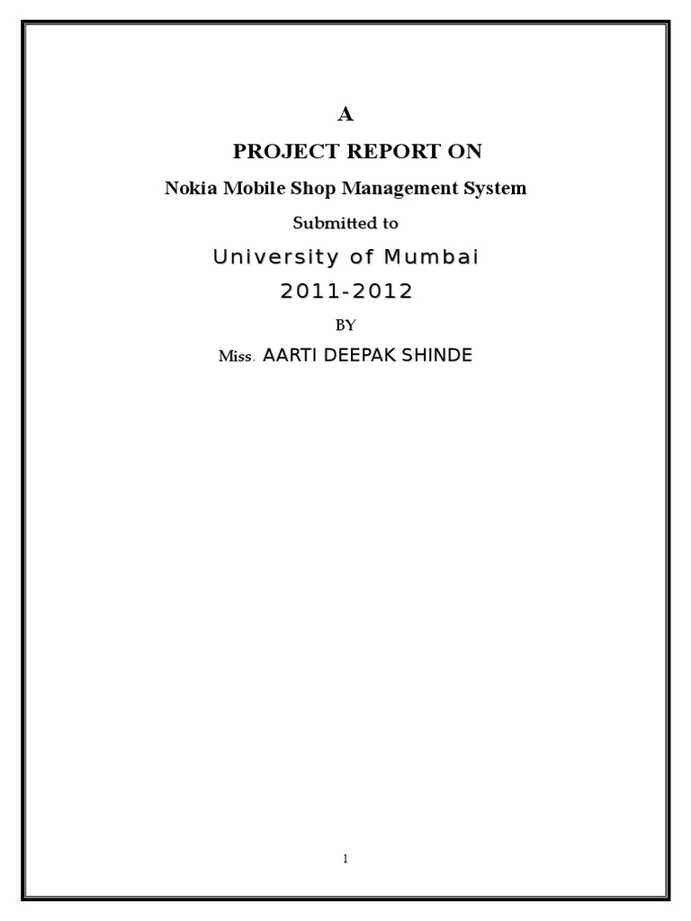Mobile Shop Management System Documentation | PDF | Microsoft Access ...