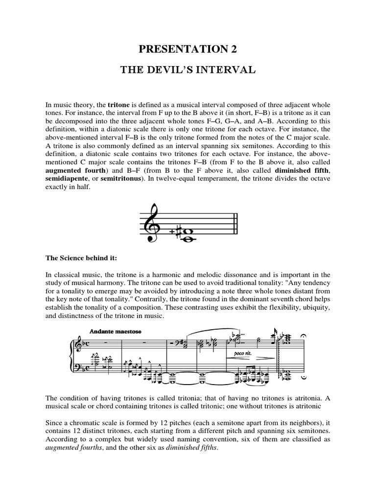 Presentation 2 The Devil'S Interval | PDF | Orbit | Interval (Music)