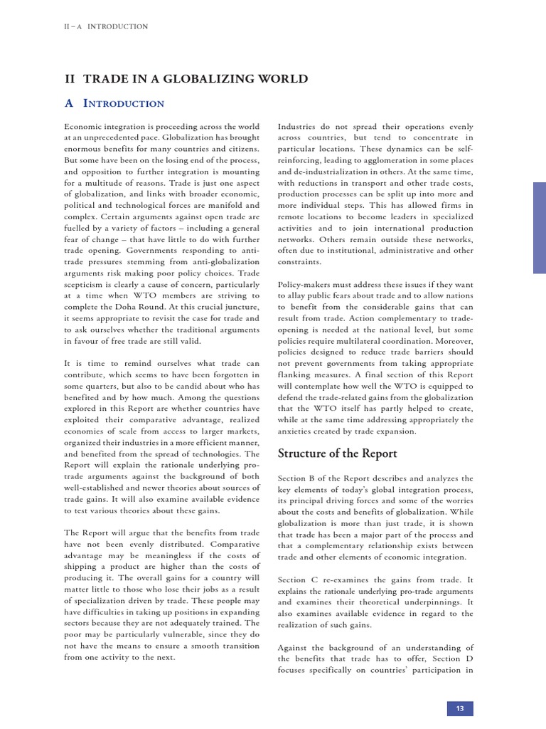 WTO Report 1 PDF | PDF | Globalization | Free Trade