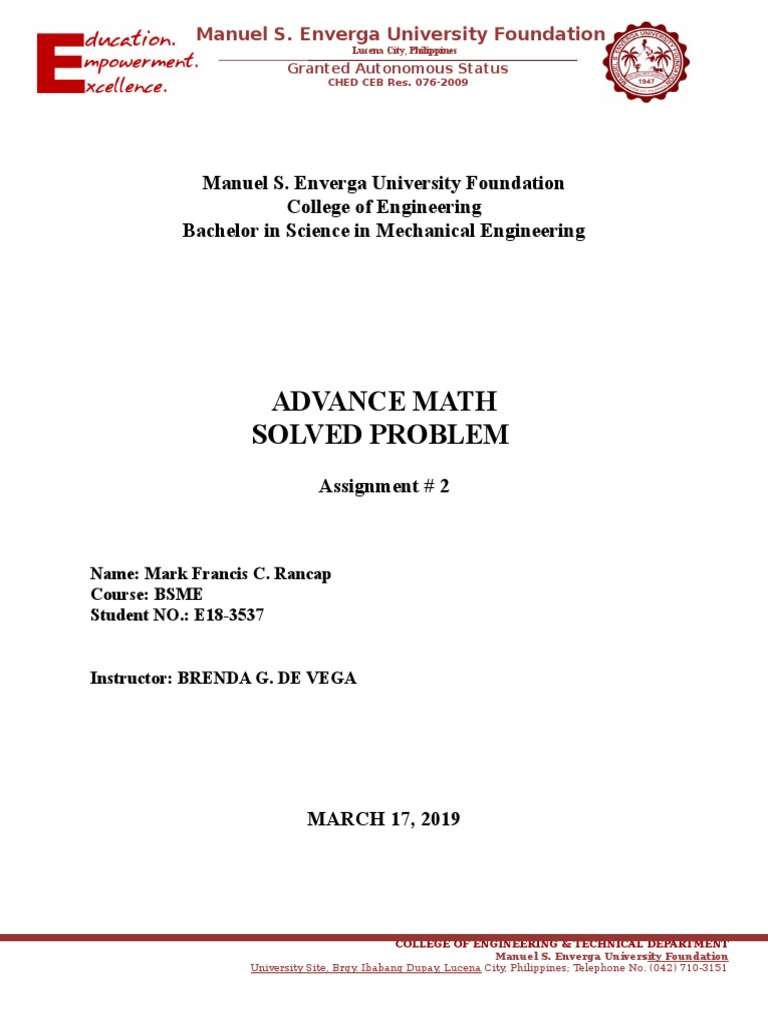 Advance Math | PDF
