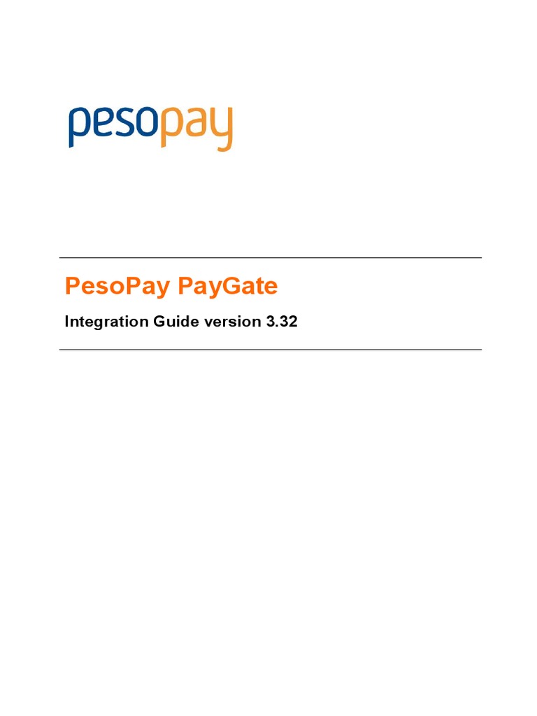 PesoPay PayGate Integration Guide (v3.32) PDF | PDF | Public Key ...