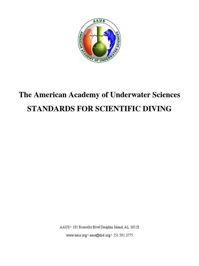 The American Academy of Underwater Sciences Standards For Scientific ...