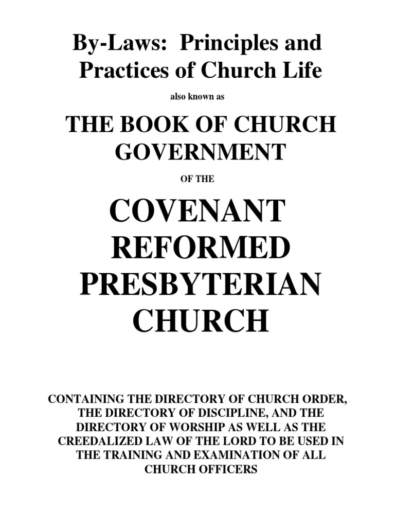 Covenant Reformed Presbyterian Church Constitution PDF | PDF ...