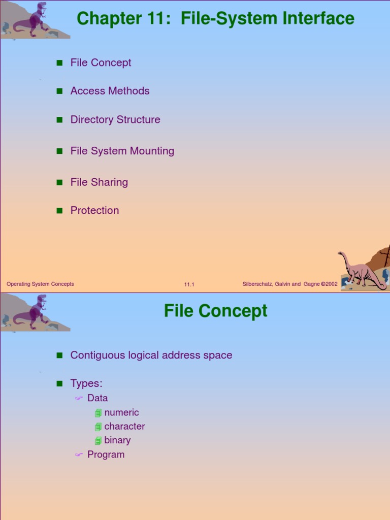 Chapter 11: File-System Interface: File Concept Access Methods Directory Structure | Download ...