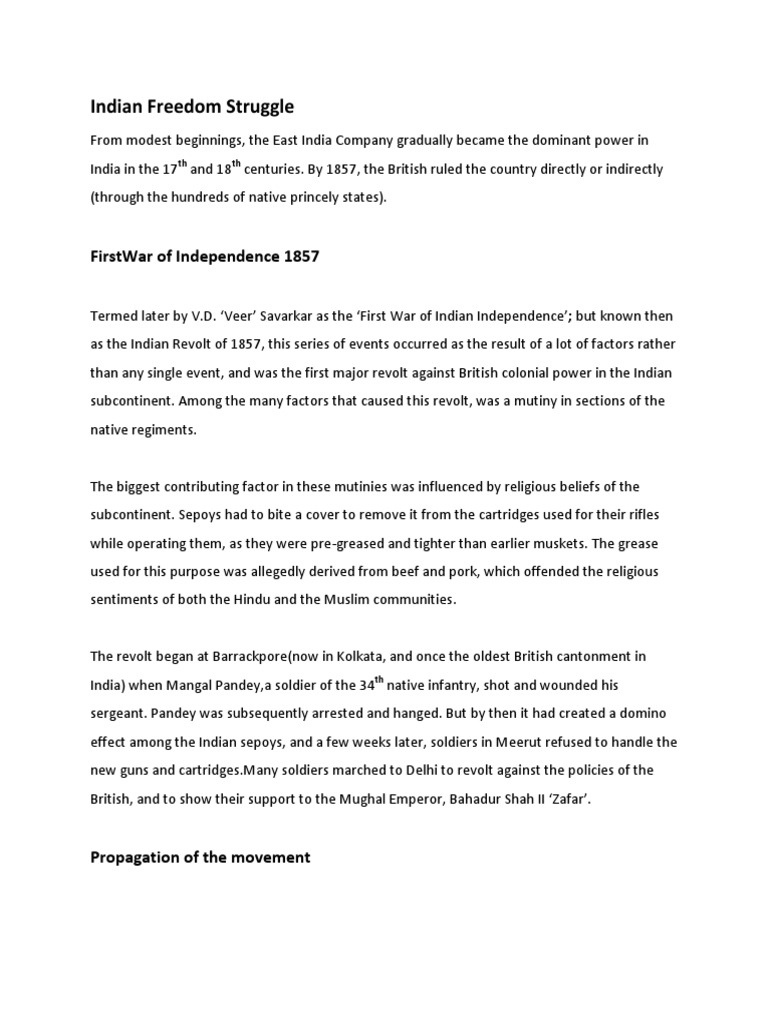 Complete Freedom Struggle | PDF | Indian Independence Movement | Indian ...
