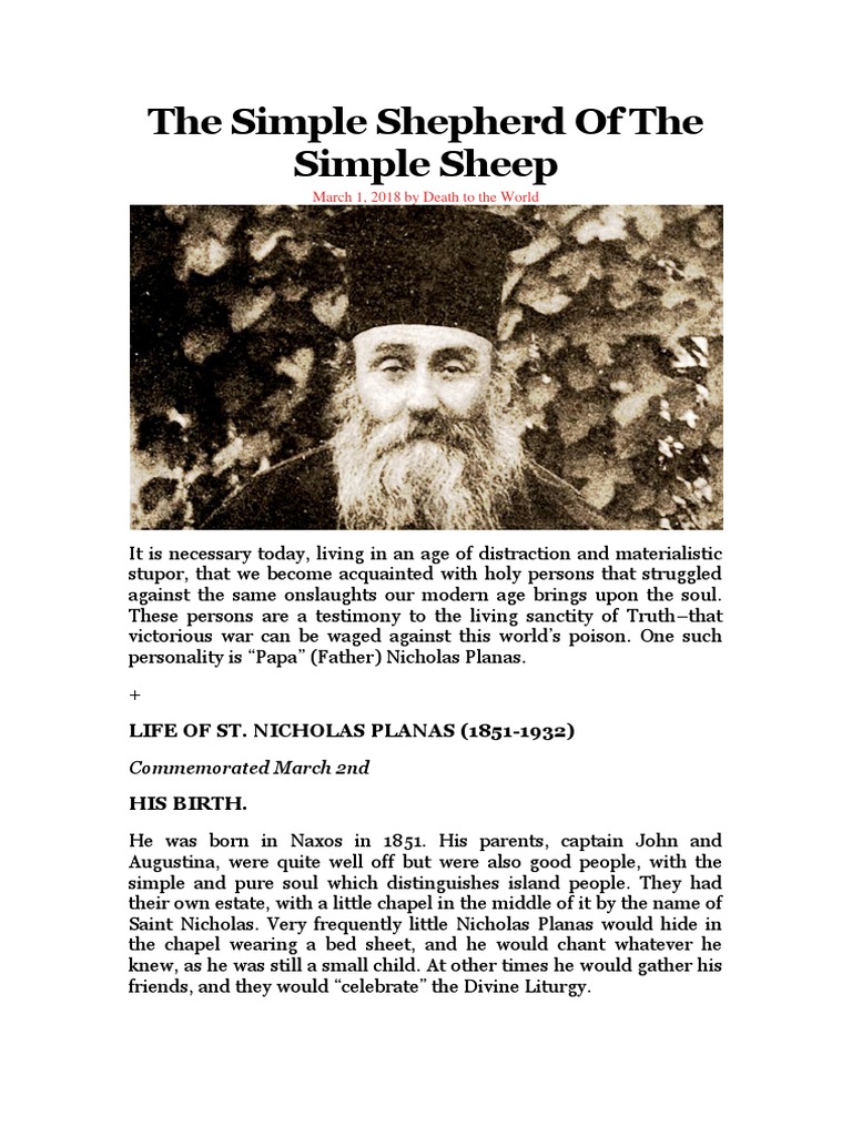 The Simple Shepherd of The Simple Sheep | PDF | Religious Behaviour And ...