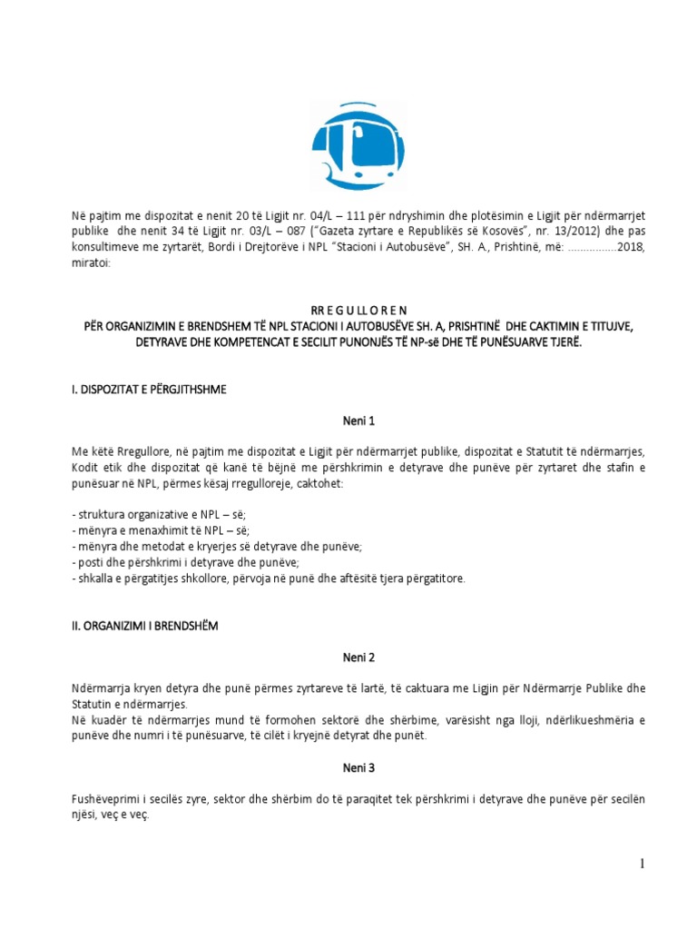 Rregullore e Vjeter | PDF