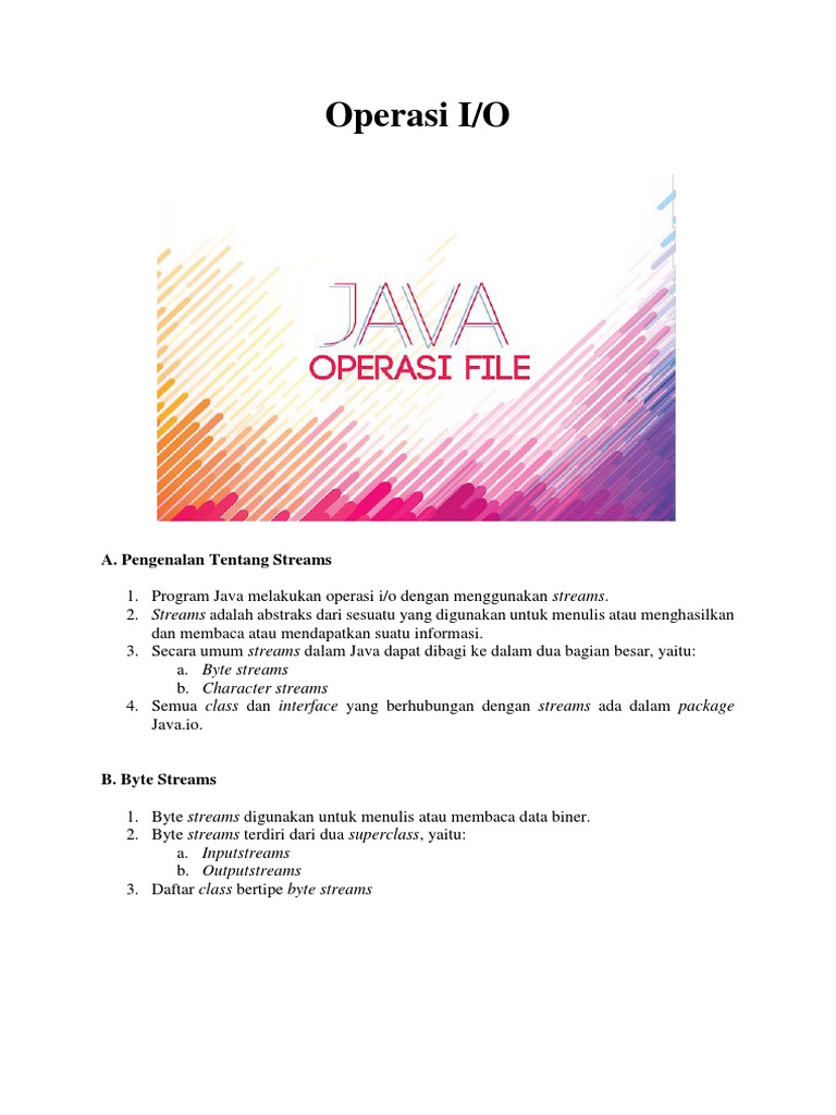 Operasi File Pada JAVA | PDF