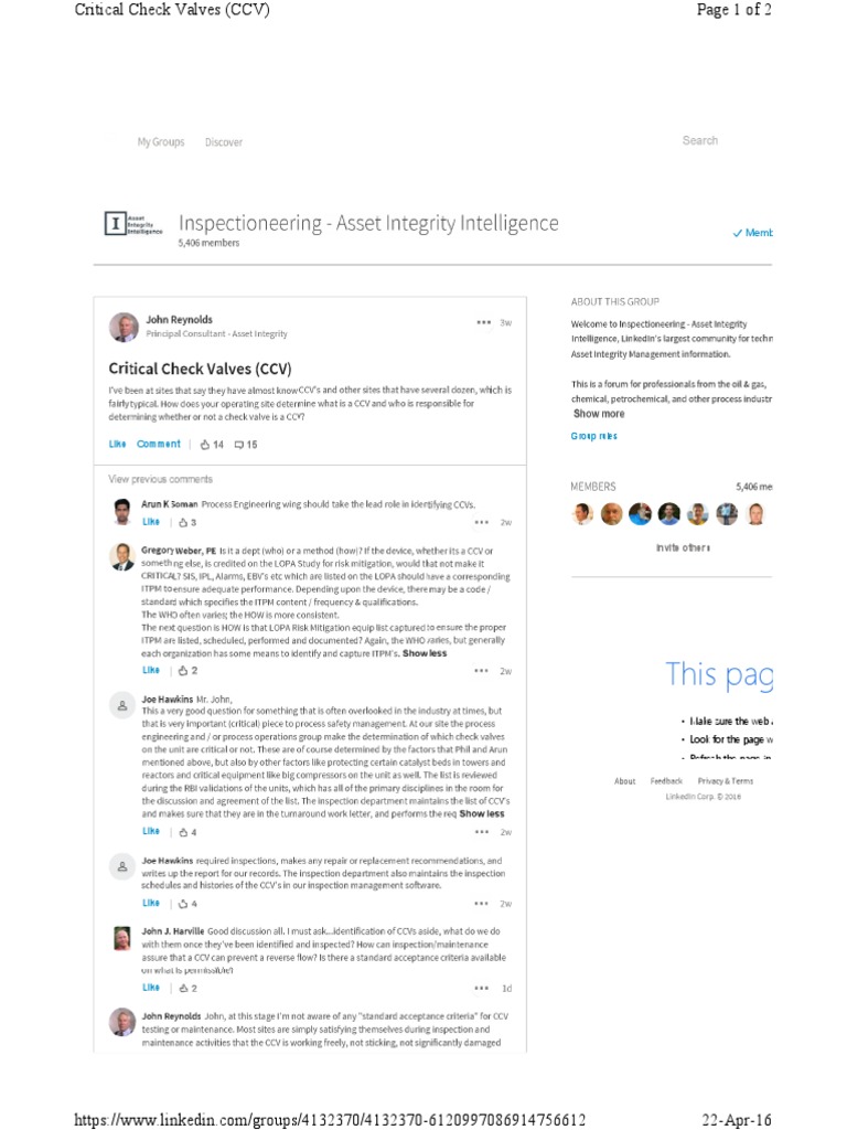 Critical Check Valves | PDF