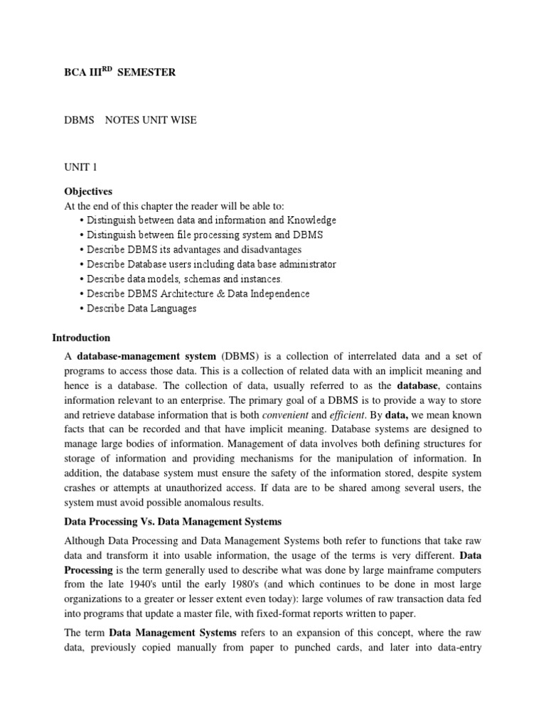 Dbms PDF | PDF | Data Model | Databases Dbms PDF | PDF | Data Model | Databases