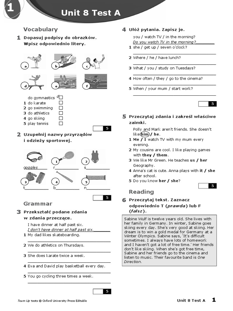 Cambridge English First For Schools 2015 Sample Paper 1 Answer Keys v2 | PDF | Sports | Leisure