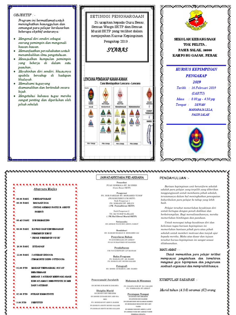 Brochure Kursus Kepimpinan Pengakap | PDF