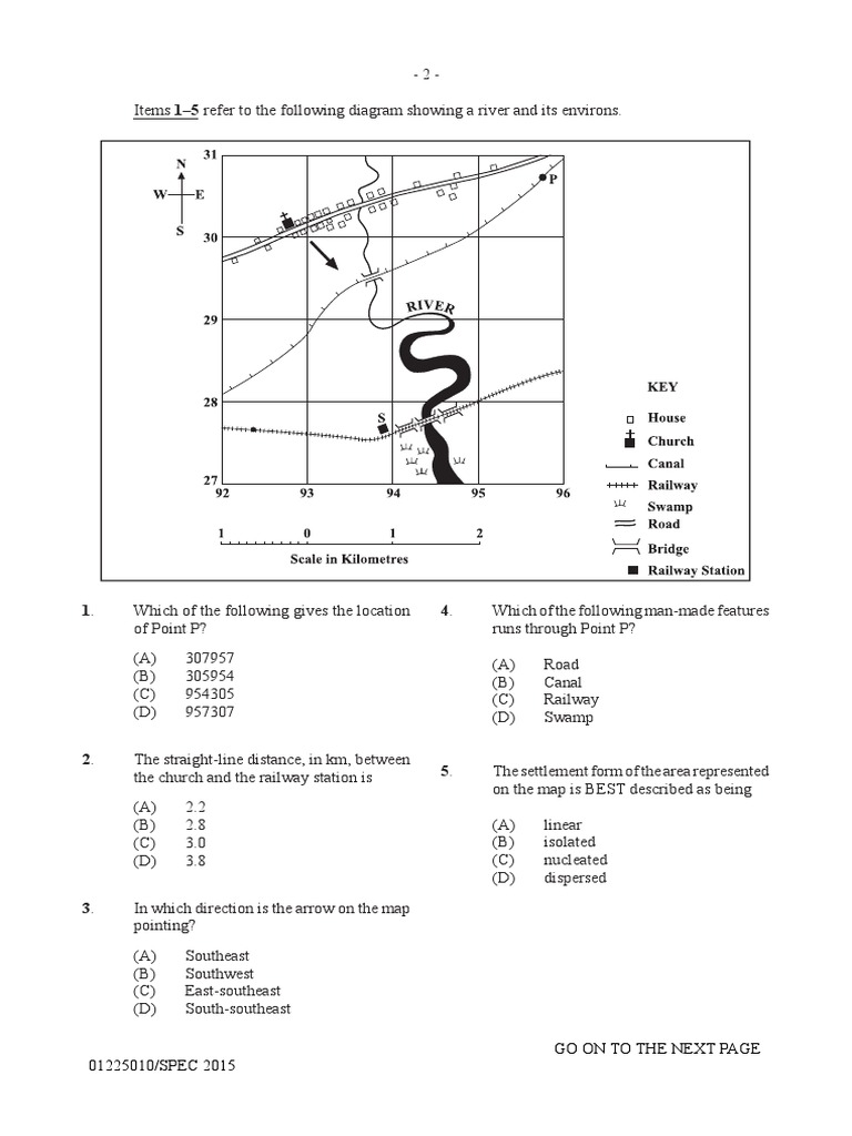 1-5 Refer To The Following Diagram Showing A River and Its Environs ...