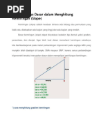 Rumus Menghitung Kemiringan Slope | PDF