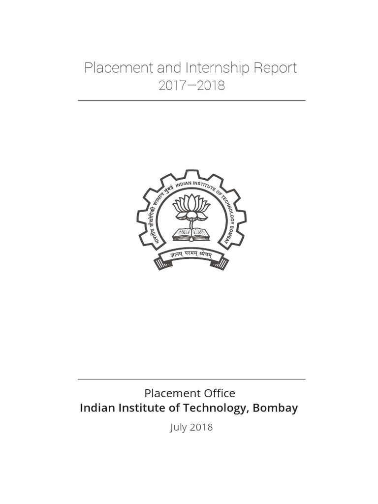 Iit Bombay Placement And Internship Report 2017 18 Pdf Master Of