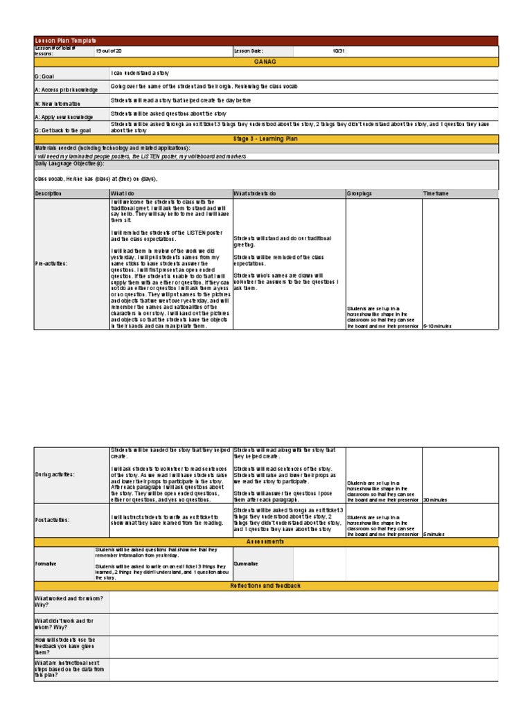 Unit 2 Student Life Lesson 2017-2018 | PDF | Cognitive Science ...