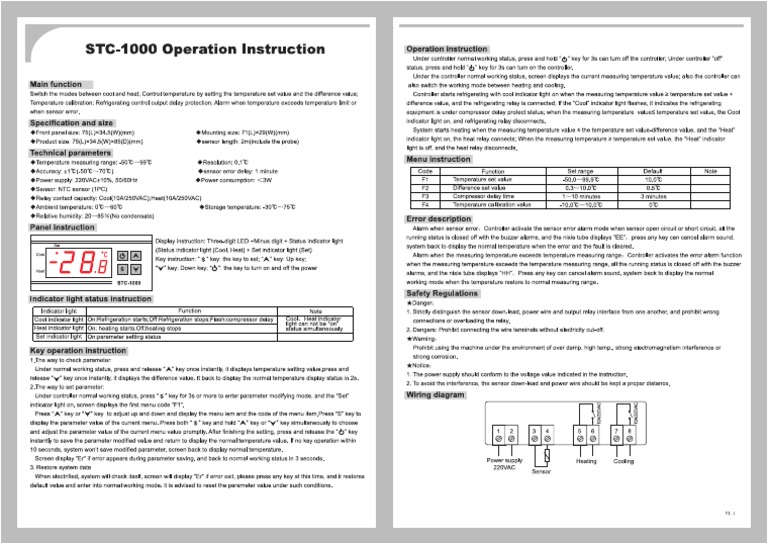STC 1000 PDF | PDF
