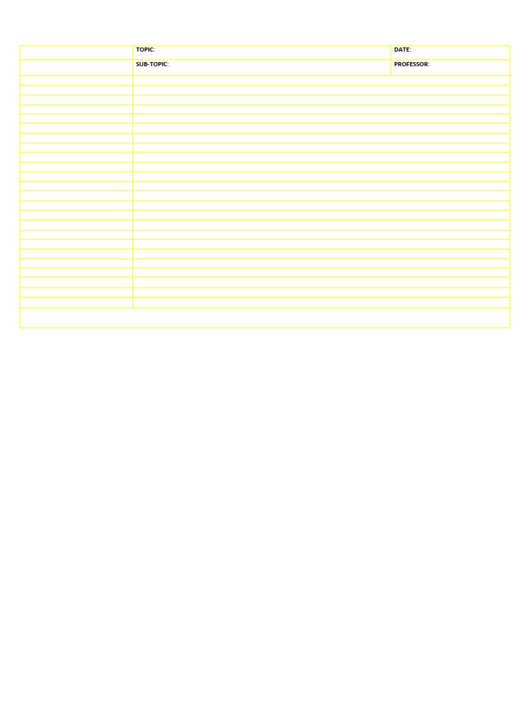 Cornell Note Template | PDF