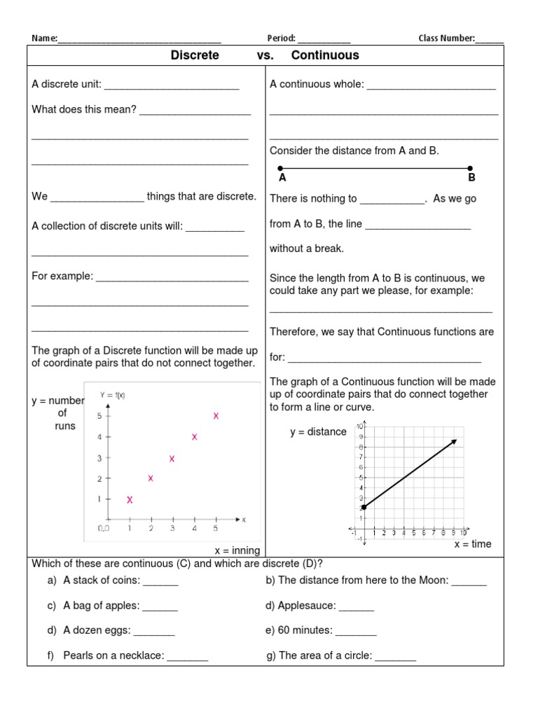 Discrete vs Continuous Functions | PDF | Distance | Los Angeles ...