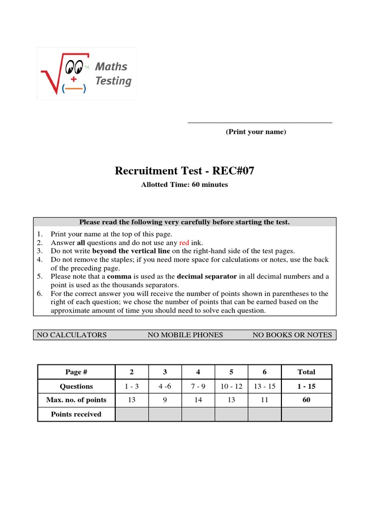 Matematicko-Logicki Test 2 | PDF | Teaching Mathematics | Nature