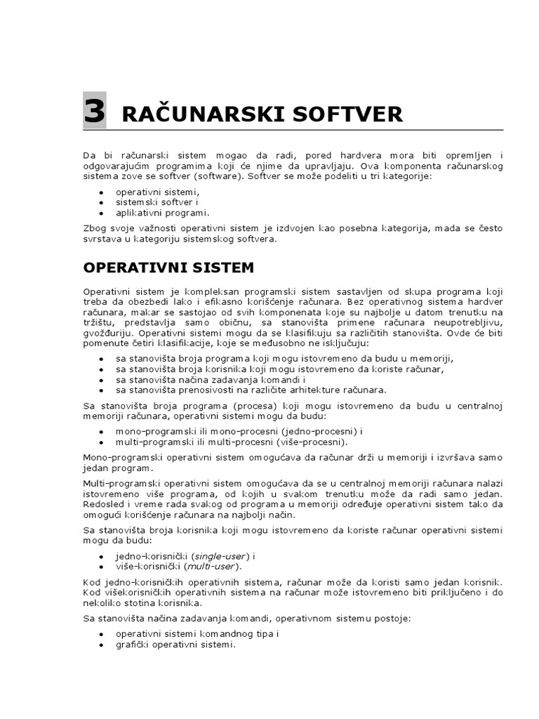 Informatika - Racunarski Softver | PDF