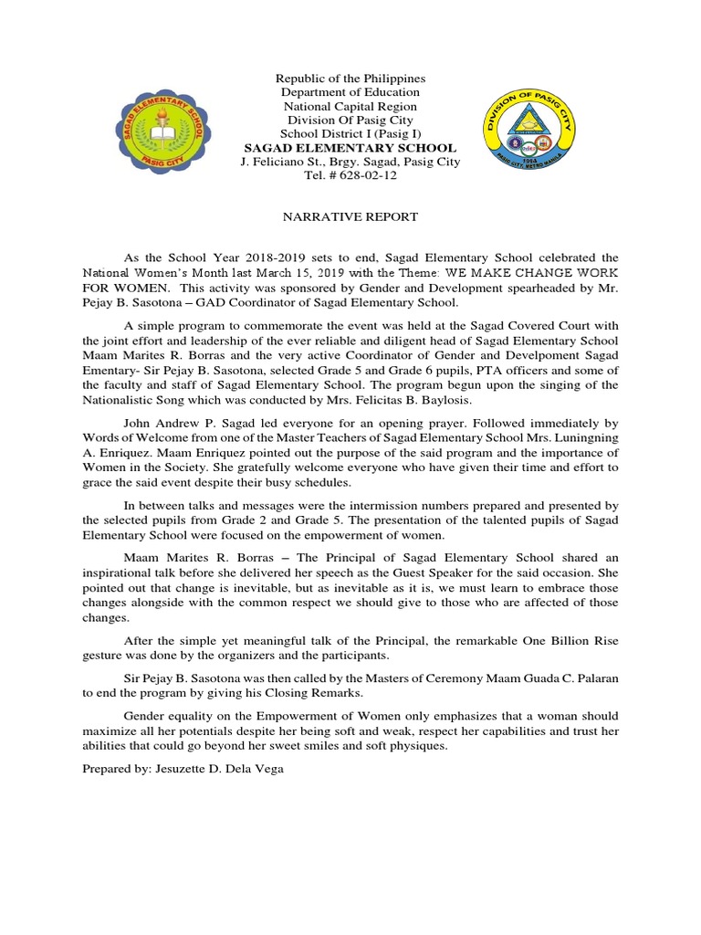 Narrative Women's Month | PDF