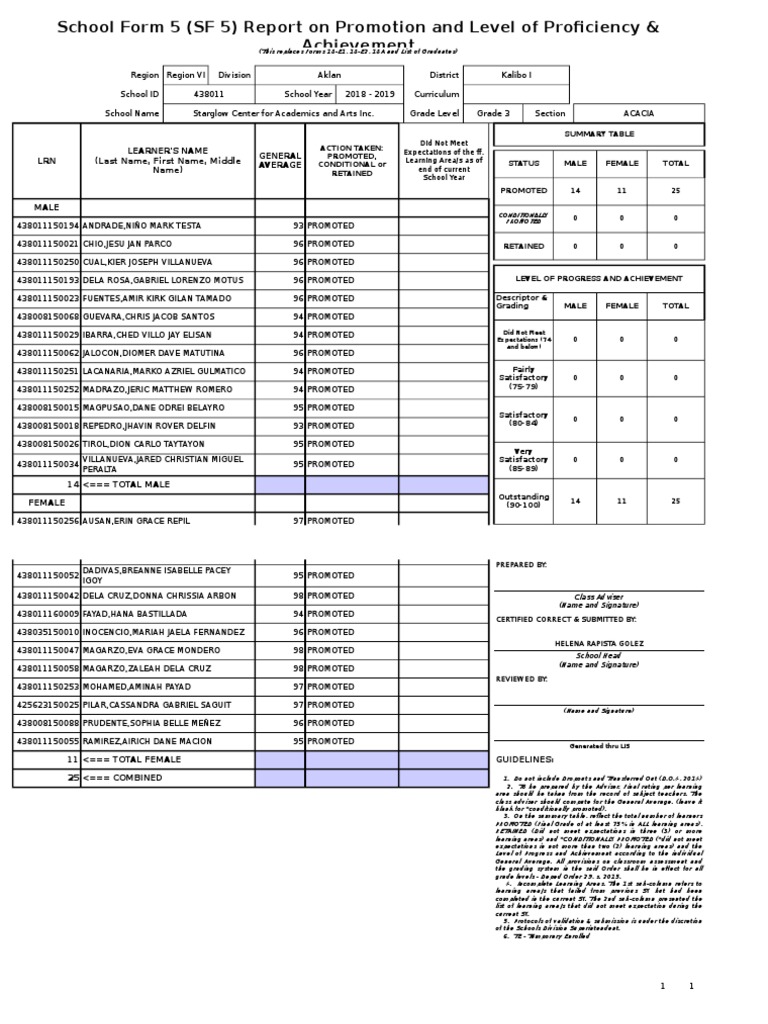 Sf5 - 2018 - Grade 3 | PDF