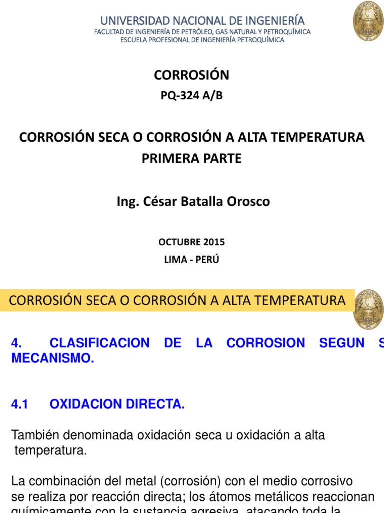 Corrosión Seca o Corrosión A Alta Temperatura | PDF | Corrosión | Hierro