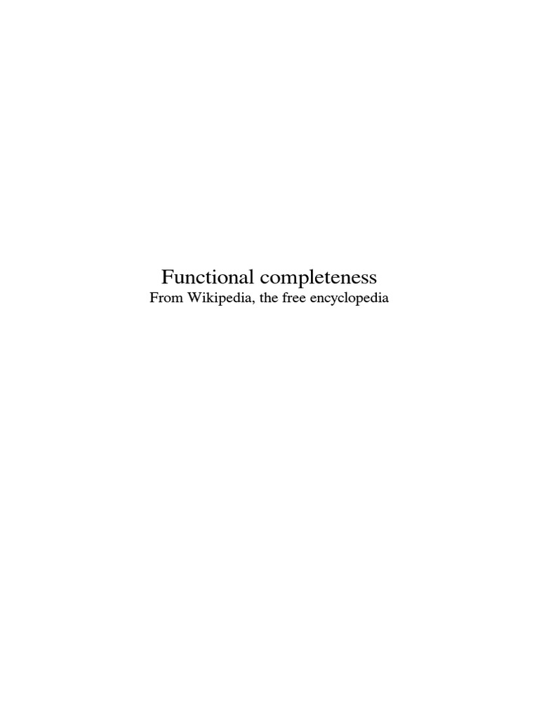 Dokumen - Tips Functional-Completeness PDF | PDF | Computability Theory ...