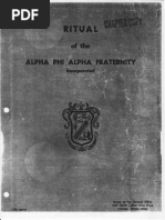 Ritual of Alpha Kappa Alpha PDF | PDF